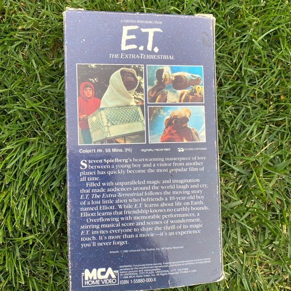 Disney | Other | Original Et Extra Terrestrial Vhs Tape | Poshmark